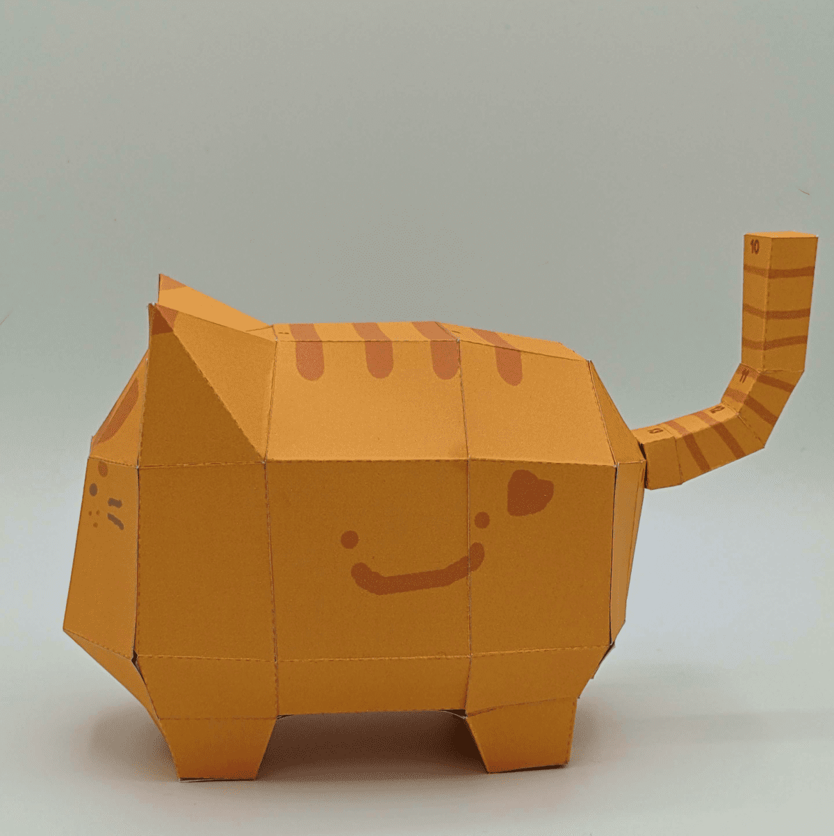 Orange Cat Papercraft Kit - Fubzo Papercraft