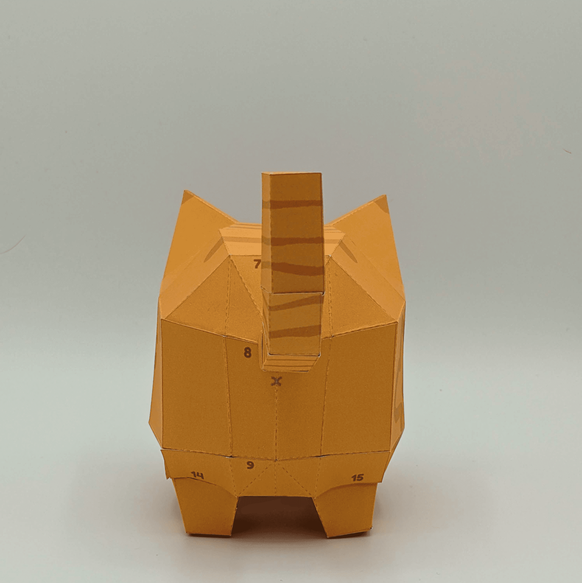 Orange Cat Papercraft Kit - Fubzo Papercraft