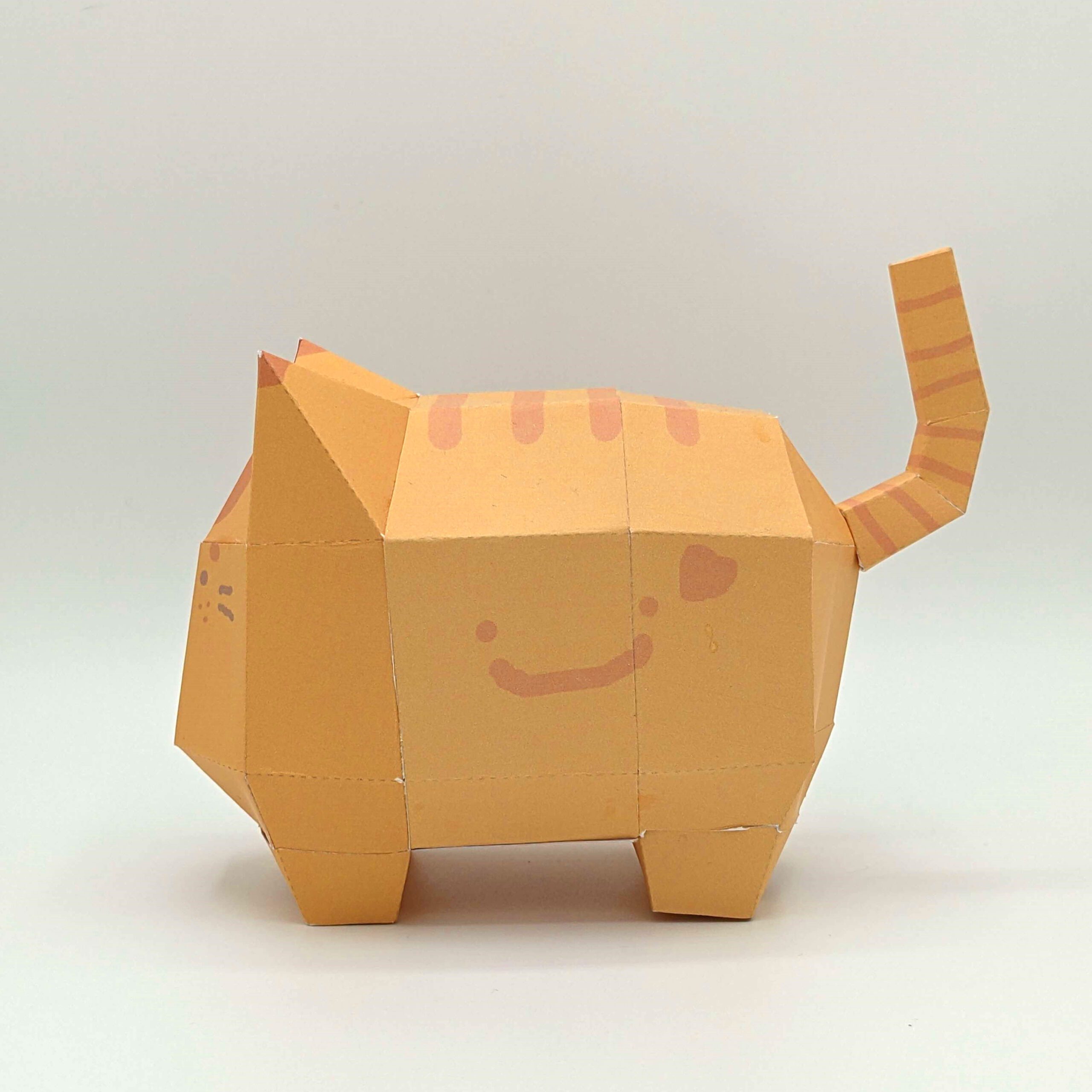 Orange Cat - Fubzo Papercraft