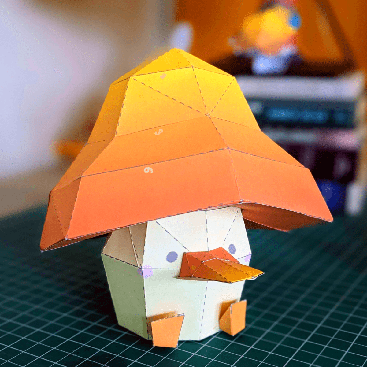 Mushroom Ducky Papercraft Kit - Fubzo Papercraft