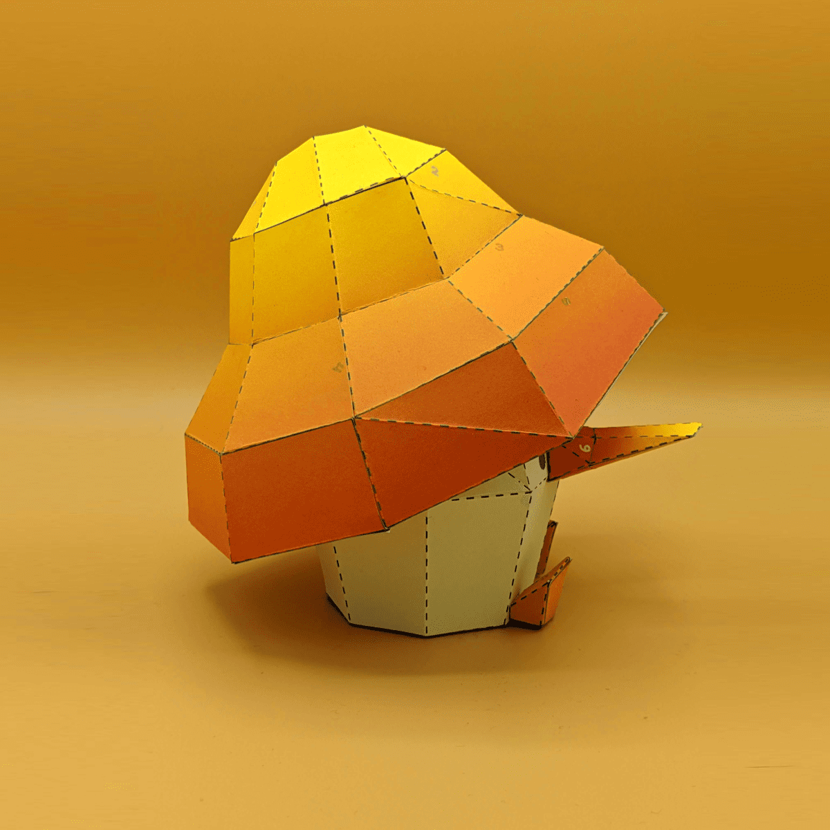 Mushroom Ducky Papercraft Kit - Fubzo Papercraft