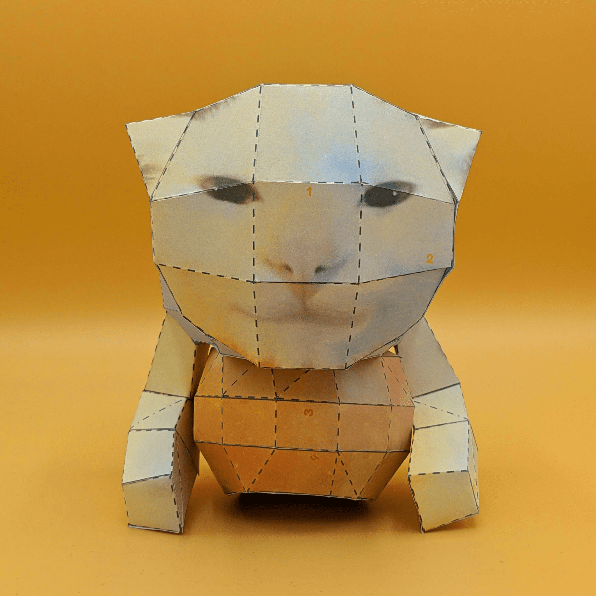 Apple Cat Papercraft Kit - Fubzo Papercraft